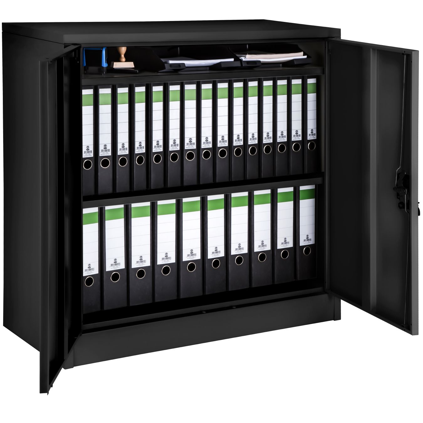 Buy Filing Cabinet, made from powder-coated steel, with 2 wing doors ...